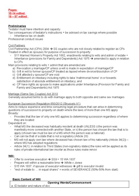 Private Client Notes Pages 10 14 Edited 19 57 Edited Preliminaries Testator Must Have