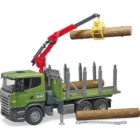 Bruder 116 Scania R Series Timber Truck W Loading Crane And Logs