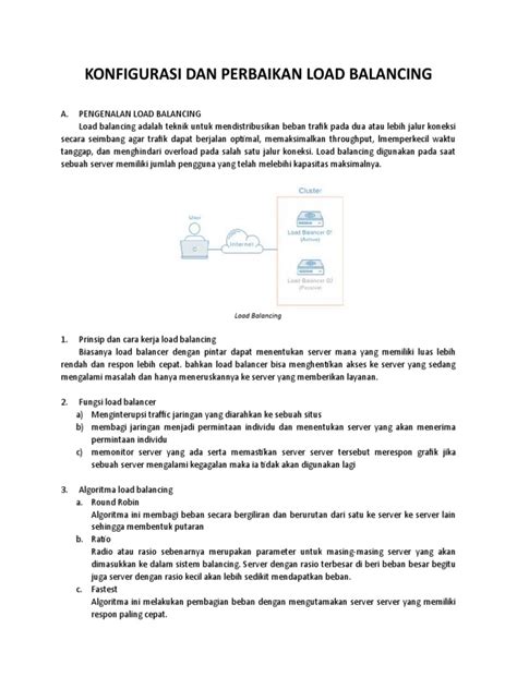 konfigurasi dan perbaikan load balancing pdf