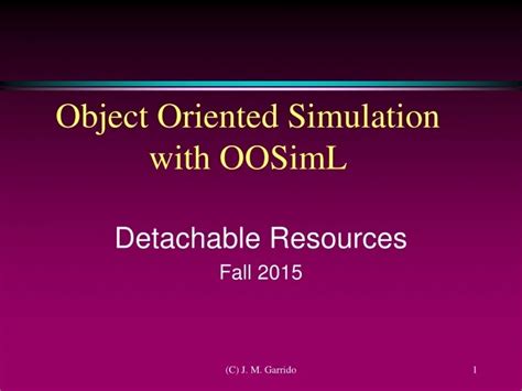 Ppt Object Oriented Simulation With Oosiml Powerpoint Presentation