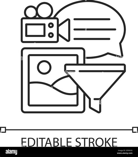 Analyzing Information Linear Icon Stock Vector Image And Art Alamy