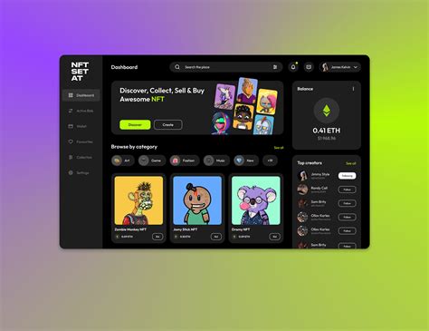 NFT Marketplace Dark Mode On Behance