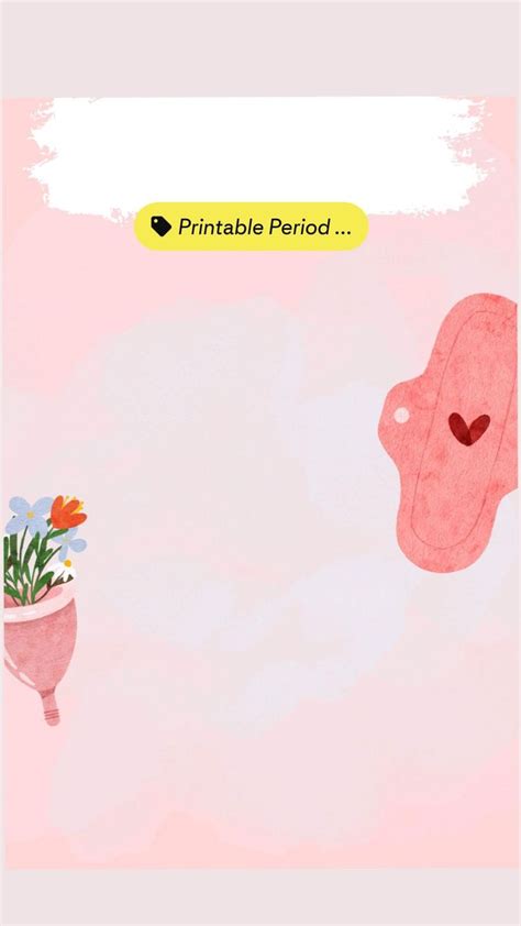 Printable Period Tracker Menstrual Cycle Tracking Period Planner