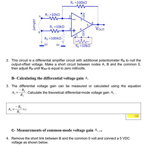 Solved 2 This Circuit Is A Differential Amplifier Circuit