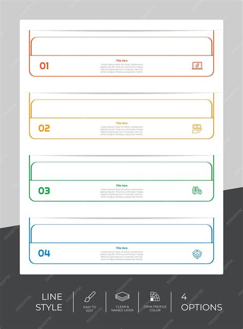 Premium Vector Workflow Infographic Vector Design With 4 Steps And