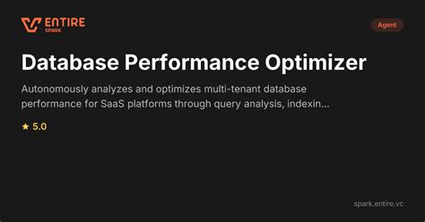 Database Performance Optimizer Ai Agent Spark By Entire Vc