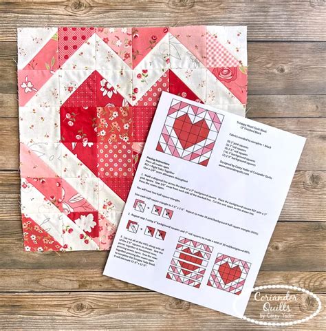 Scrappy Heart Quilt Block Pattern Scrappy Irish Chain Block Progress