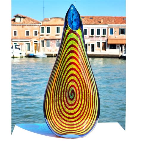 Hypnosis Vase Blown Vase Original Murano Glass