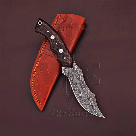 Buy Jnr Traders Handmade Damascus Steel Hunting Skinner Bush Craft Knife With Leather Sheath