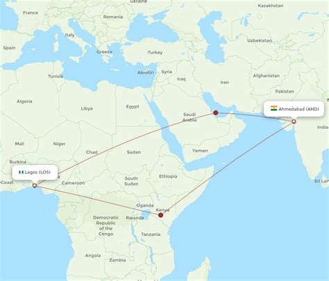 Flights From Lagos To Ahmedabad Los To Amd Airlines And Best Routes Flight Routes