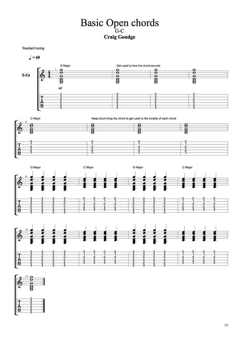 A Basic Open Major Chords C Major And G Major Guitar Excellence