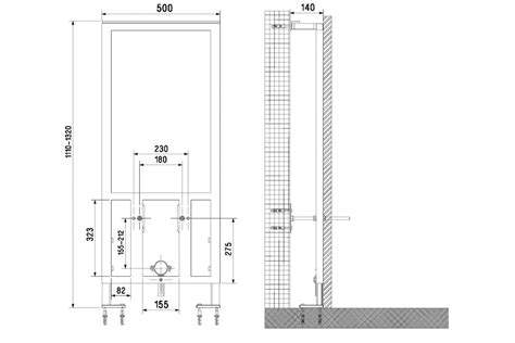 Рама для подвесного биде, для стен из ГВЛ VITRA 780-5820 - выгодная ...