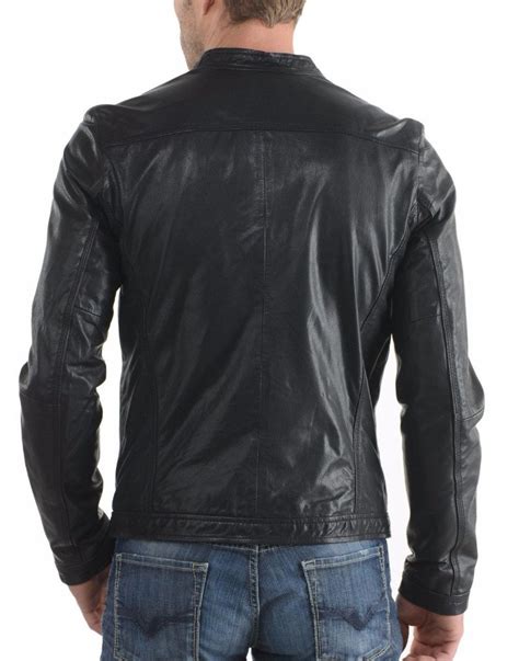 Genuine Leather Jacket For Men Hollywood Style Black Leather