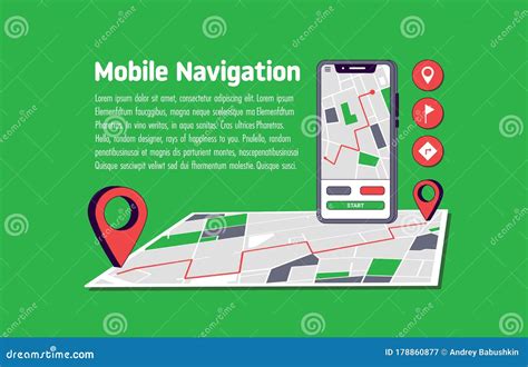 Smartphone With Mobile Navigation 1 1 Stock Illustration Illustration Of Equipment Road