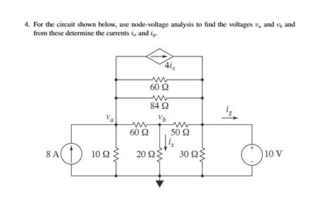 solved for the circuit shown below use node voltage
