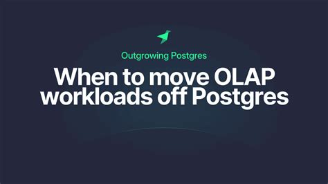 Outgrowing Postgres Handling Growing Data Volumes