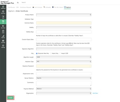Integration With Digicert Ssl Key Manager Plus