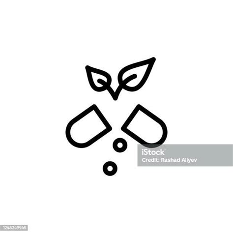 草藥葉圖示簡單的行輪廓的替代醫學圖示的向量元素 Ui 和 Ux網站或移動應用程式向量圖形及更多健保和醫療圖片 健保和醫療 傳單 另類
