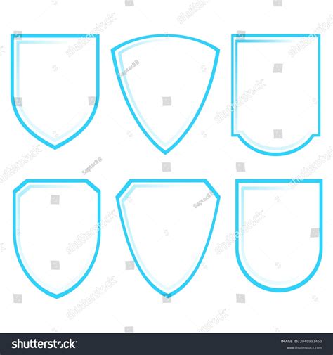 Illustration Shield Various Shapes Variations Vector Stock Vector