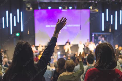 People Praising God In Church