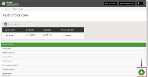 how to add contact to existing domain