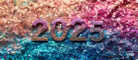 2025 nuevo año antecedentes con rosado reluciente números en un