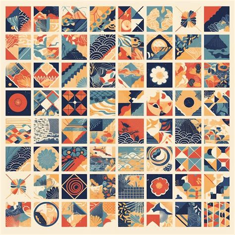 Eclectic Patterns Mixing Various Styles Premium Ai Generated Vector