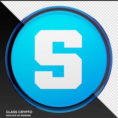 Ilustração 3d da moeda criptográfica de vidro sandbox sandbox PSD Premium