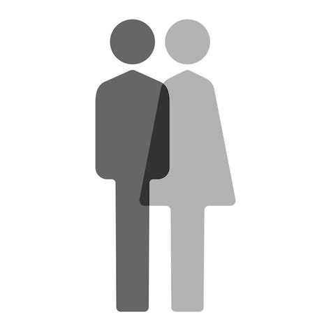 Ícone De Relação Entre Homem E Mulher Ilustração Vetorial Plana Vetor