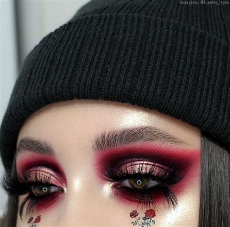 Fashion Inspo Goth Eye Makeup Dark Makeup Red Makeup