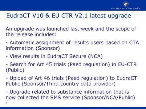 Eudract V10 And The Clinical Trial Regulation Ppt Download
