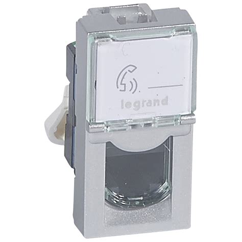 Mosaic-New Розетка комп RJ45 1мод кат.6 Алюм артикул 079461 Legrand ...