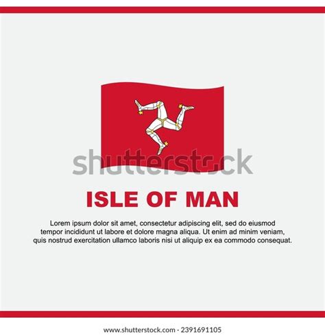 Isle Man Flag Background Design Template Stock Vector Royalty Free