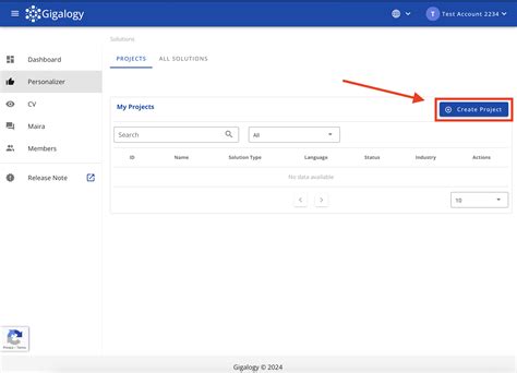 Account And Project Creation Gigalogy Tutorial