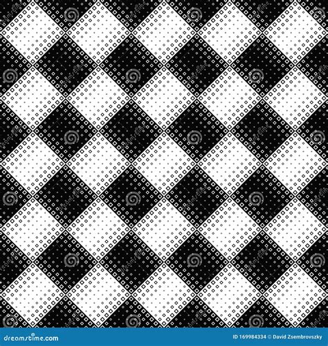 Seamless Black And White Diagonal Square Pattern Background Stock Vector Illustration Of