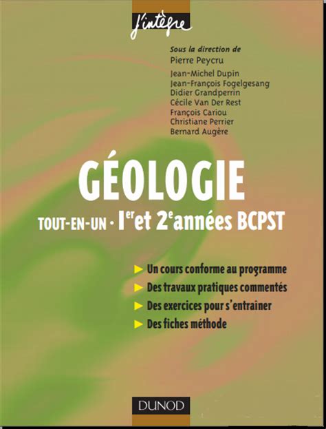 BIBLIOTHÈQUE NUMÉRIQUE GÉOSCIENCES Geologie tout en un BCPST 1re et