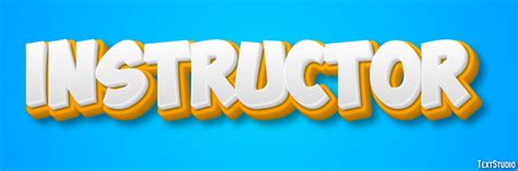 Instructor Text Effect And Logo Design Word