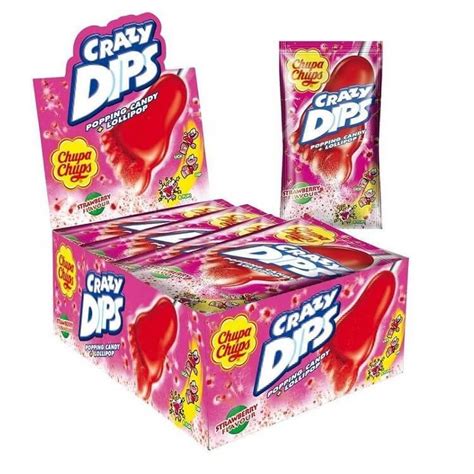 Chupa Chups Crazy Dips Çilek 16 Gr X 24 Adet Marketpaketi