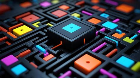Premium Ai Image Colorful Maze Of Shapes Evoking Complex Abstract