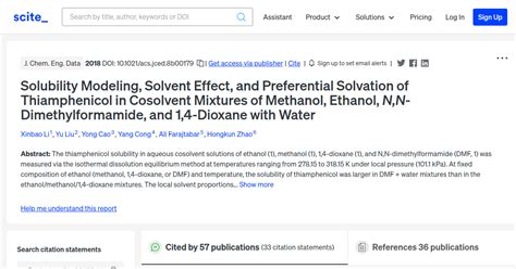 Solubility Modeling Solvent Effect And Preferential Solvation Of