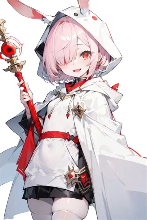 AI Art Rabbit Hood Magician By ZECCA PixAI