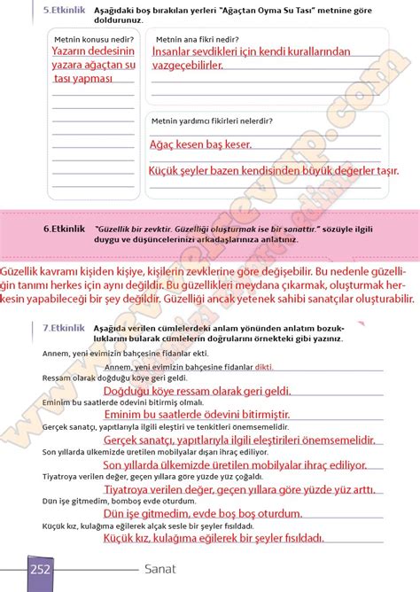 7 Sınıf Türkçe Ders Kitabı Sayfa 246 247 248 249 250 251 252 253