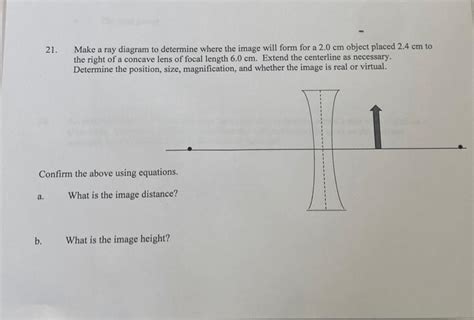 Solved Make A Ray Diagram To Determine Where The Image Chegg