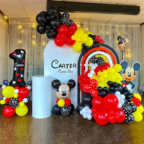 Mickey Mouse Balloons Birthday Applique Design