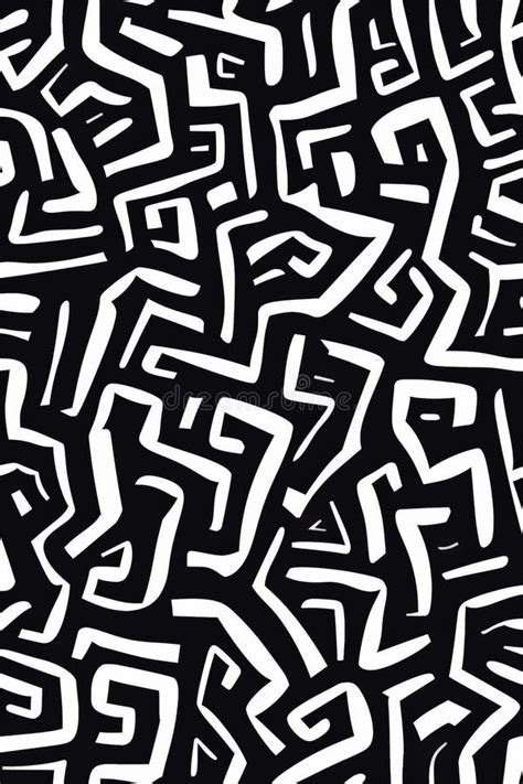 Black And White Pattern With White Lines Stock Illustration Illustration Of Linear Stylish