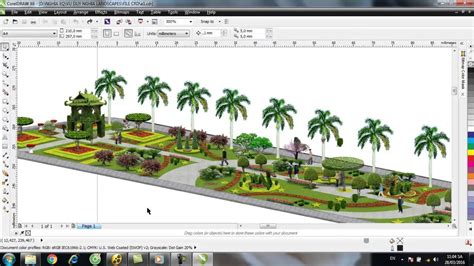 Design Garden With Coreldraw 4 Garden Design Landscape Design Garden