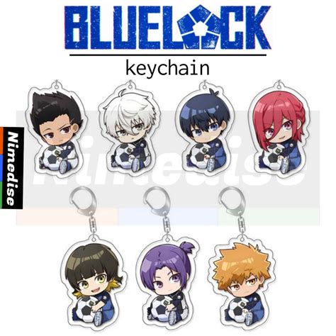 Jual Gantungan Kunci Akrilik Anime Bluelock Transparan Keychain T
