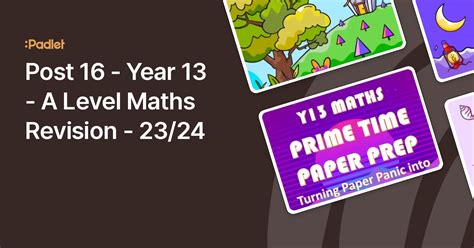 Post 16 Year 13 A Level Maths Revision 2324