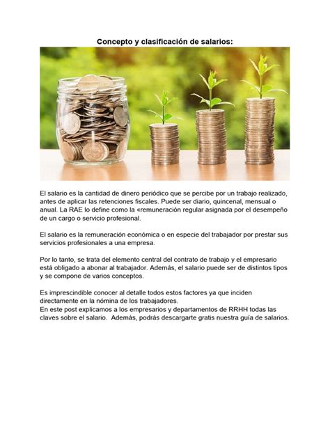 Concepto Y Clasificación De Salarios Crisbely Baez Pdf Salario Derecho Laboral