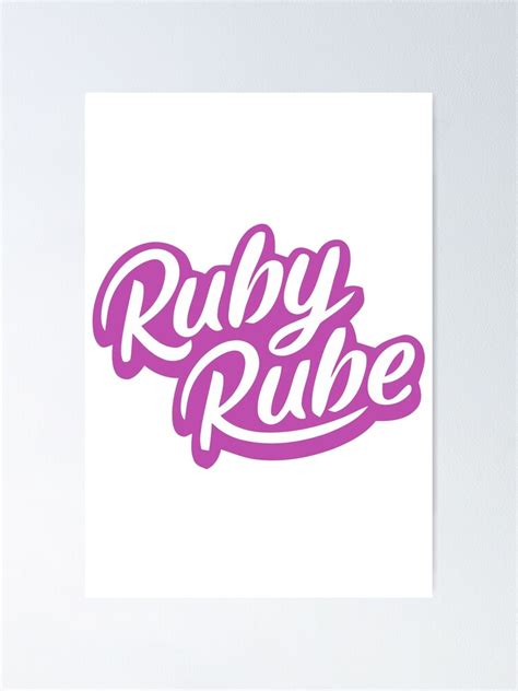 Ruby Rube Merch Ruby Rube Logo Poster For Sale By Hindoshop Redbubble